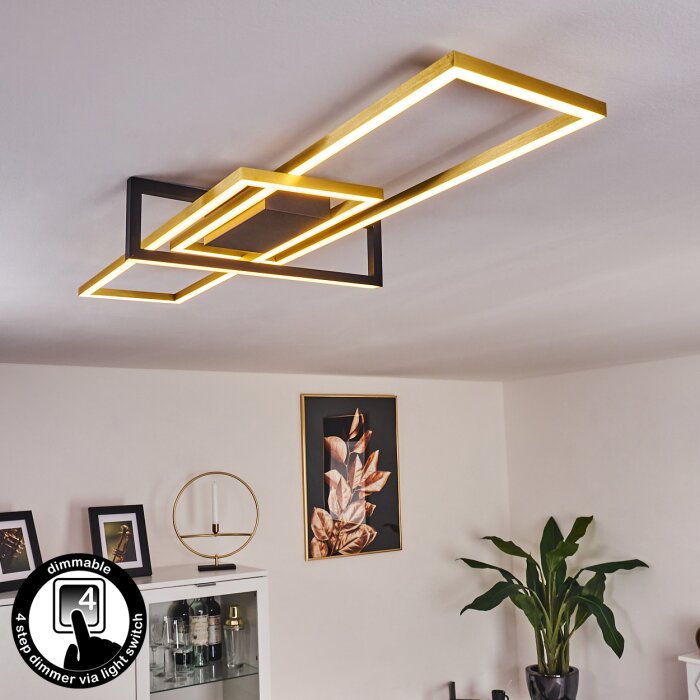 Omega Ceiling Light LED black, gold, white H3427903 | illumination.co.uk