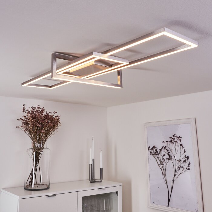 Omega Ceiling Light LED Matt nickel, white H3436516 | illumination.co.uk