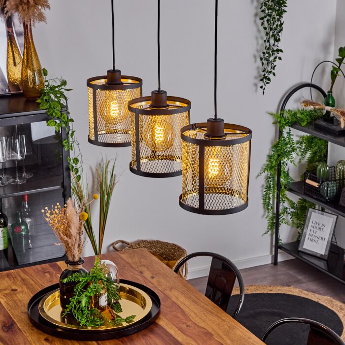 CANDELARIA Pendant Light black, brass H3589014 | illumination.co.uk