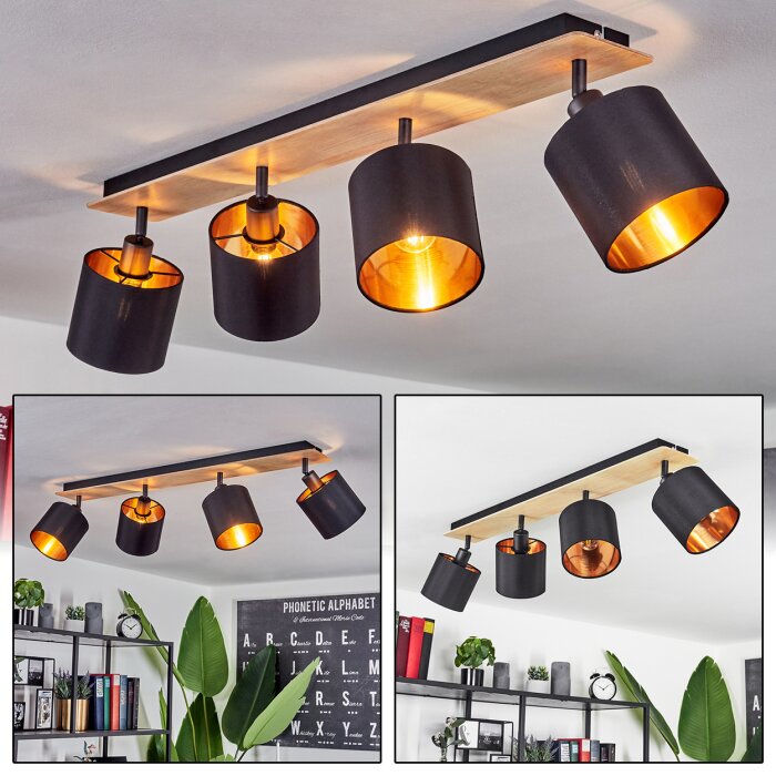 Alsen Ceiling Light black, coppery H3581285 | illumination.co.uk