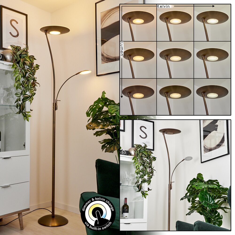 Gravin UpLighter LED antique brass, white H3657942 | illumination.co.uk