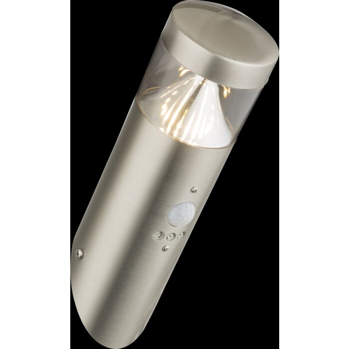 Globo FOSCA Outdoor Wall Light LED silver 34206S | illumination.co.uk