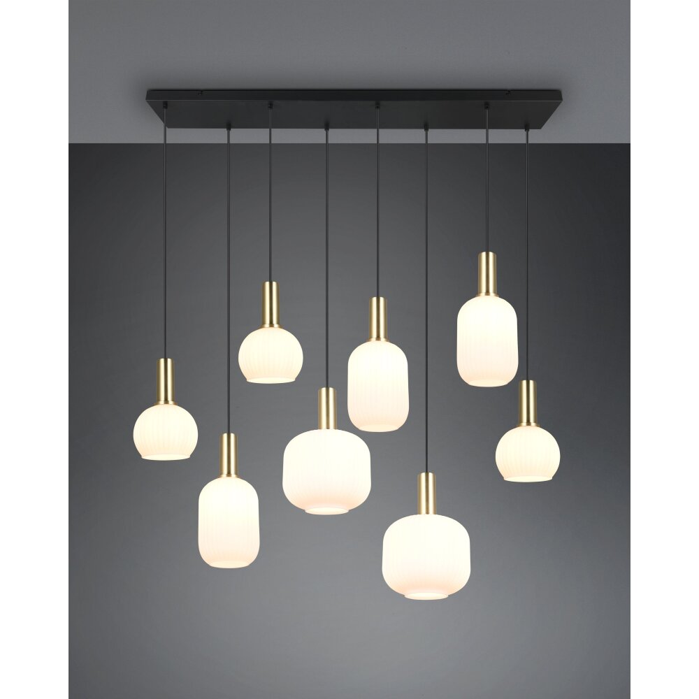 Trio lights Diva pendant light brass, 8-light sources 319800808 ...