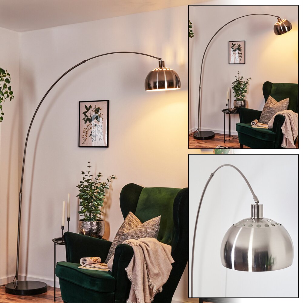 Baloca floor lamp matt nickel, black, 1-light source H3877463 ...