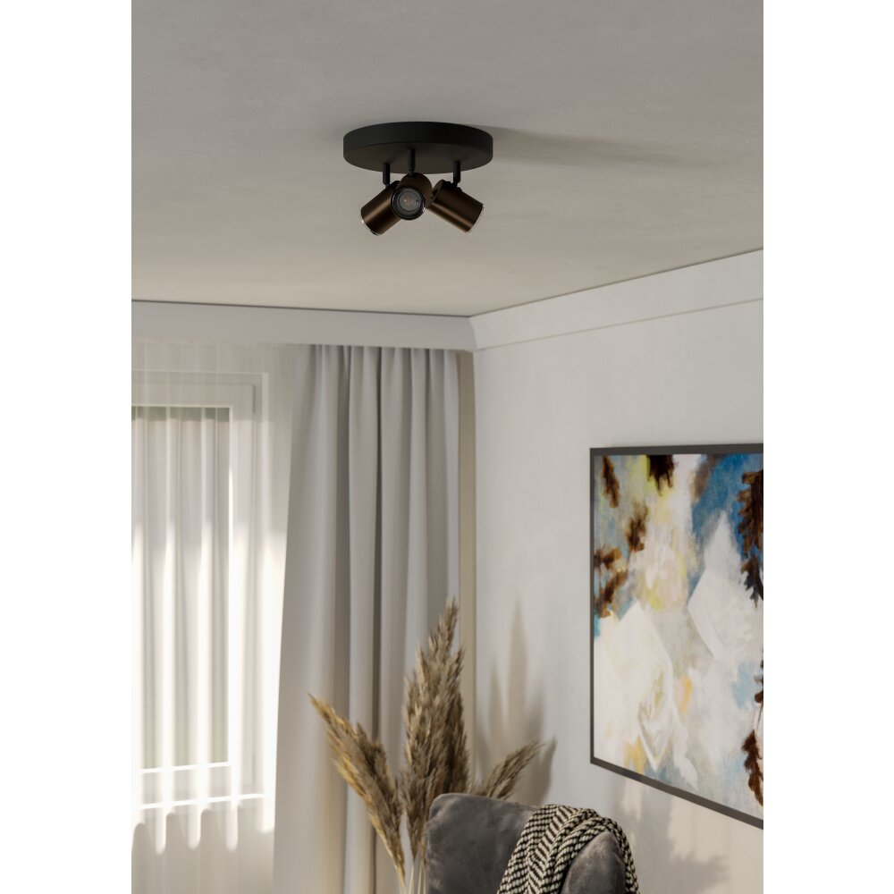 Eglo lights EGLO ceiling light, ceiling spotlight bronze, black 300591 ...